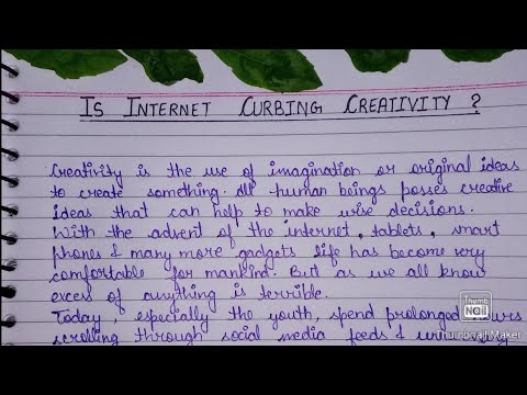 Is Internet Curbing Creativity ll Essay, Debate, Speech on Is Internet Curbing Creativity - YouTube
