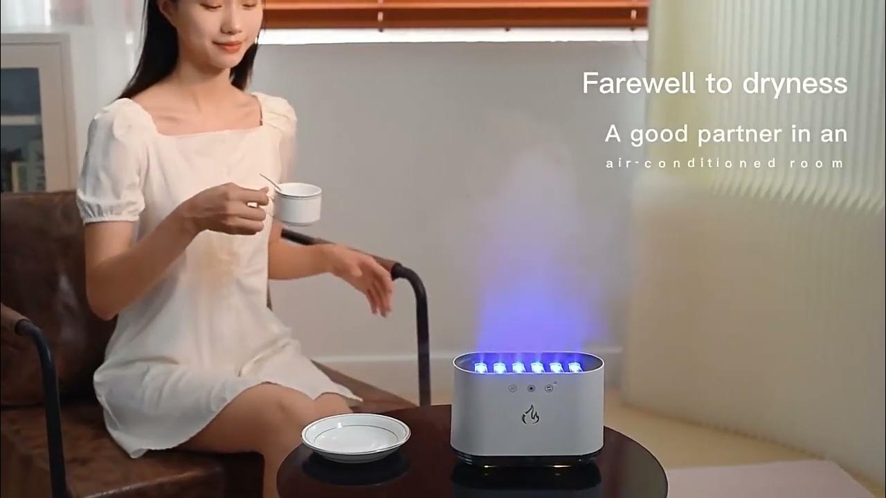 Large Capacity Air Humidifier with Dynamic Lights 6 Nozzles Heavy Fog ...