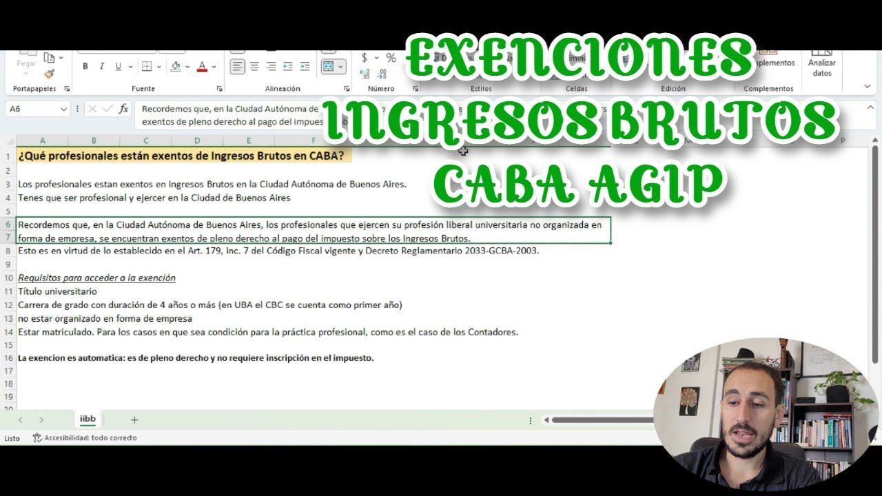 Exencion Ingresos Brutos (IIBB) CABA Agip: PROFESIONALES - YouTube