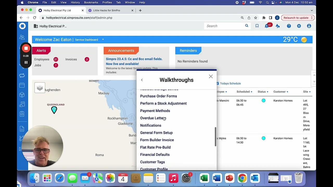 Simpro Walkthrough Interactive Tutorial - YouTube