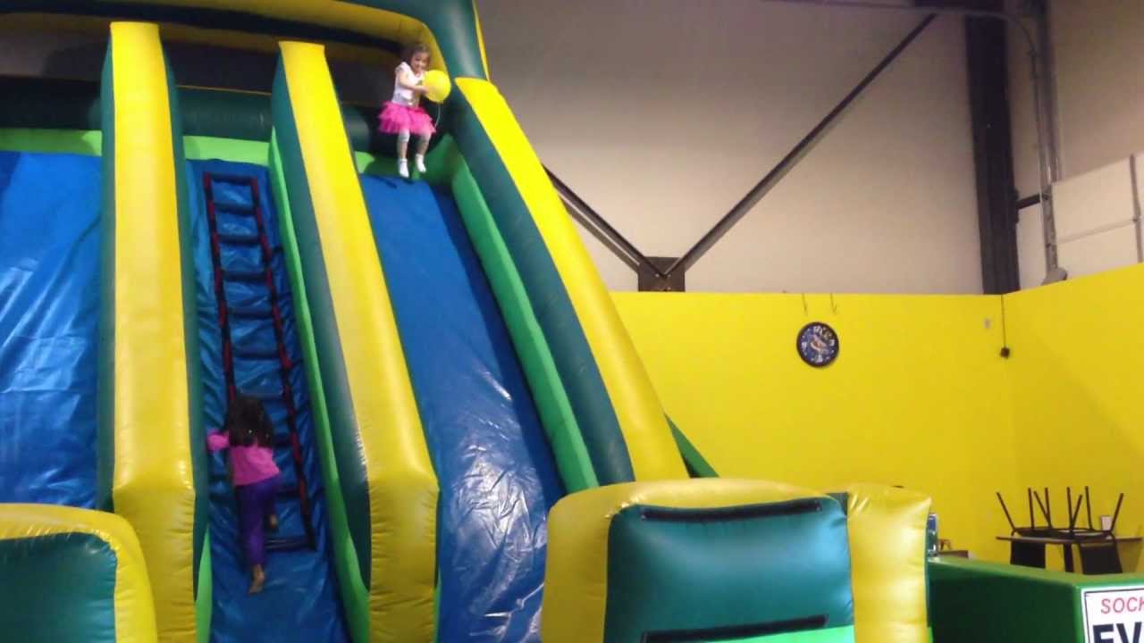 Kid falls down slide FAIL - YouTube