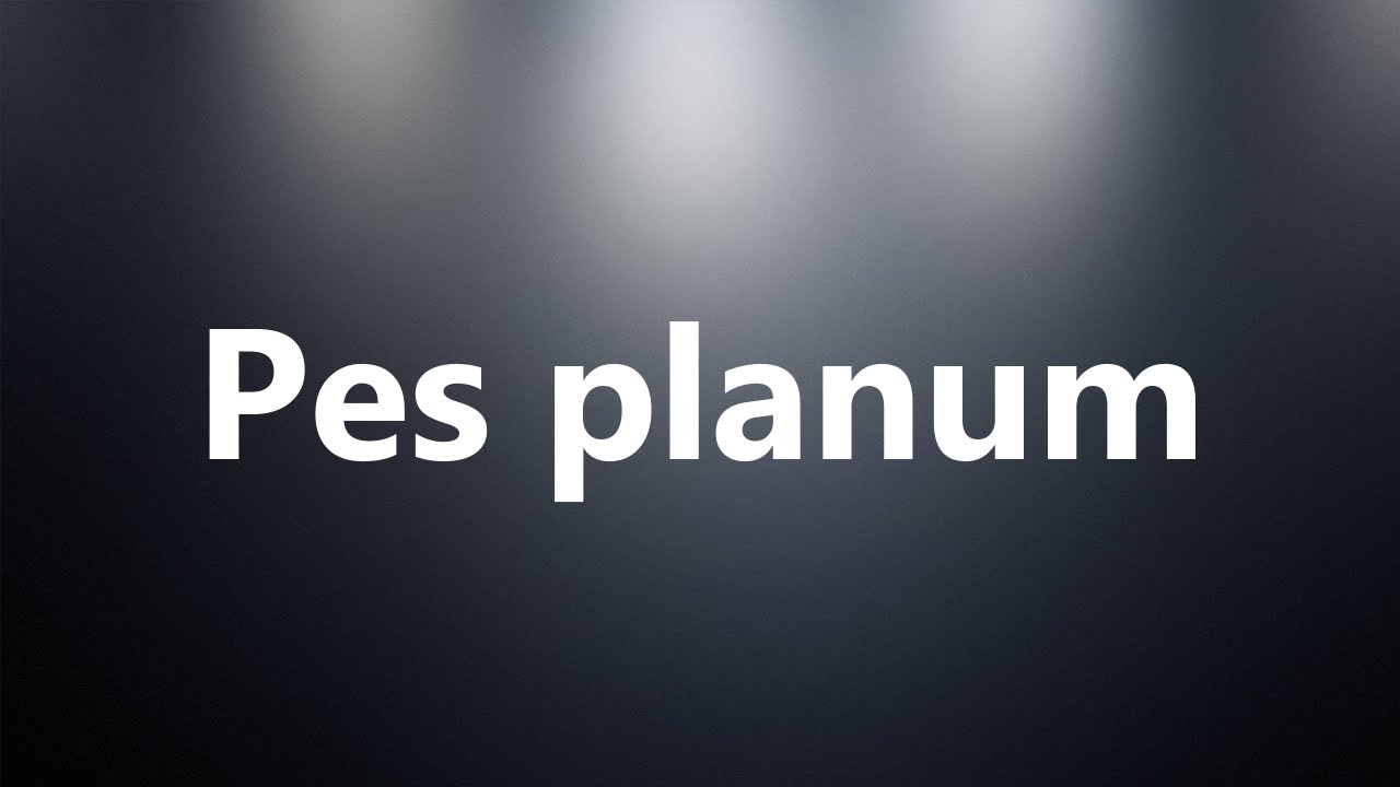 Pes planum - Medical Definition and Pronunciation - YouTube