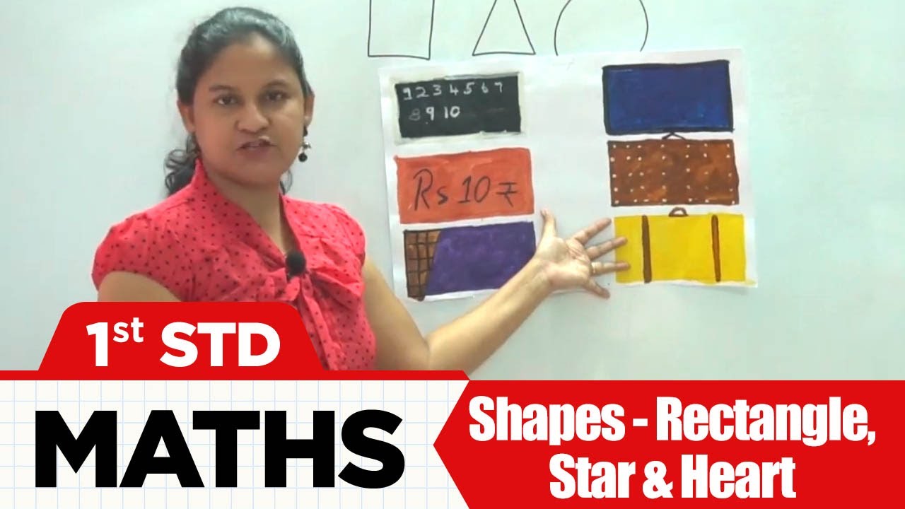 1st STD Maths CBSE Syllabus | CBSE Maths | Shapes - Rectangle, Star ...