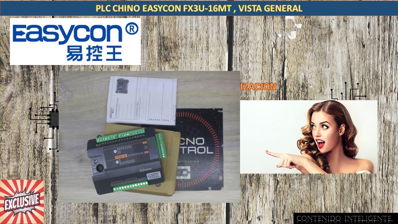 01-PLC CHINO EASYCON FX3U-16MT , VISTA GENERAL - YouTube