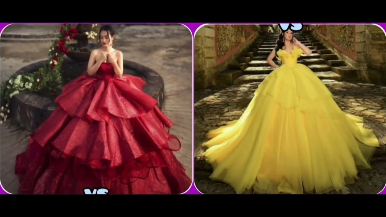 || red ️👸 vs yellow 💛👸 || lisa ro lena || ️💛 #fashion #trending - YouTube