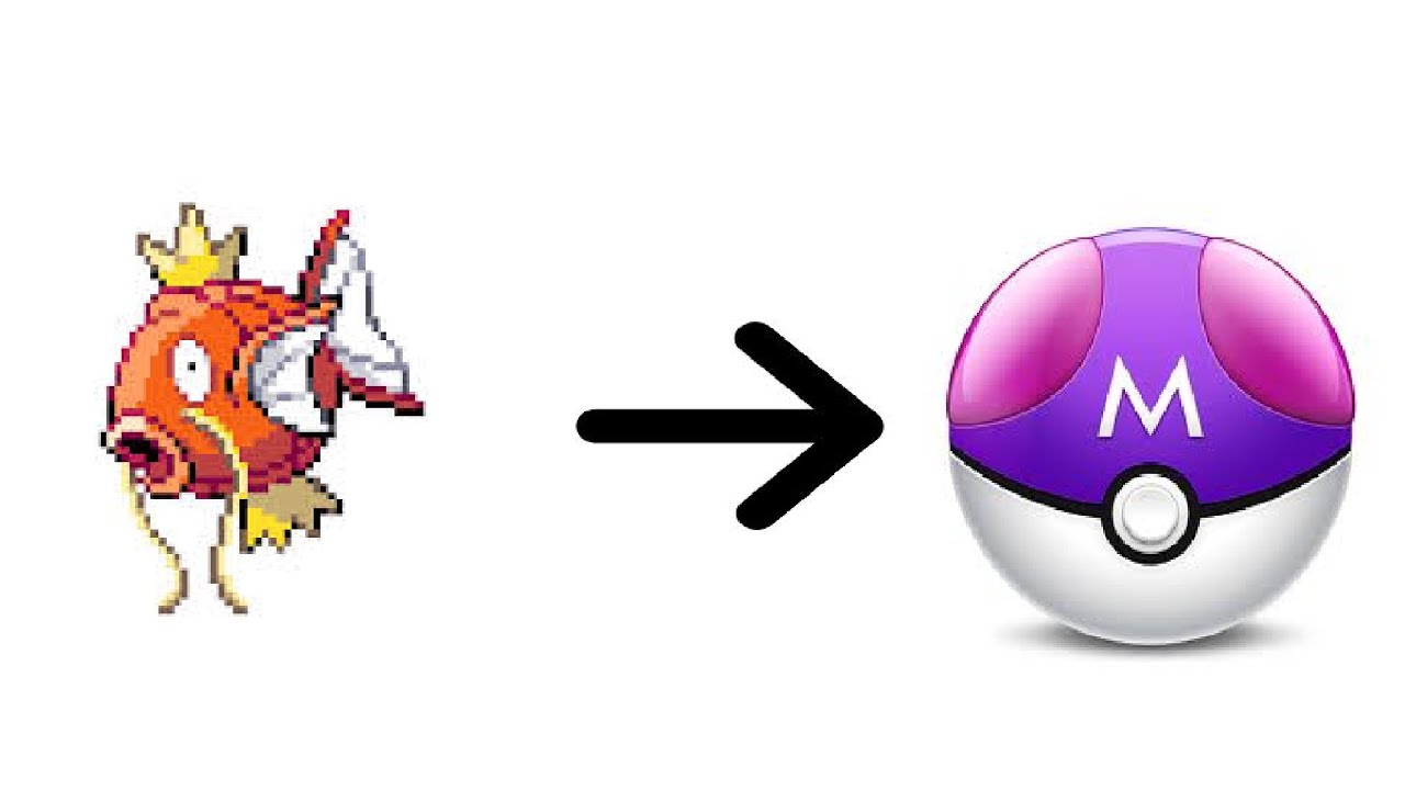 Catching Magikarp in a Master Ball - YouTube