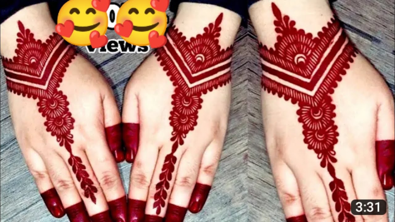 new simple mehandi design || most easy & quick Heena art || beautiful ...