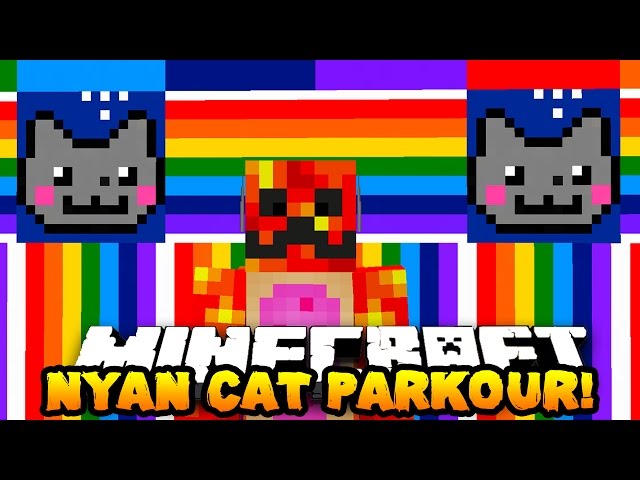 Minecraft Nyan Creeper Cat Minecraft Nyan Cat Parkour! W/Lachlan