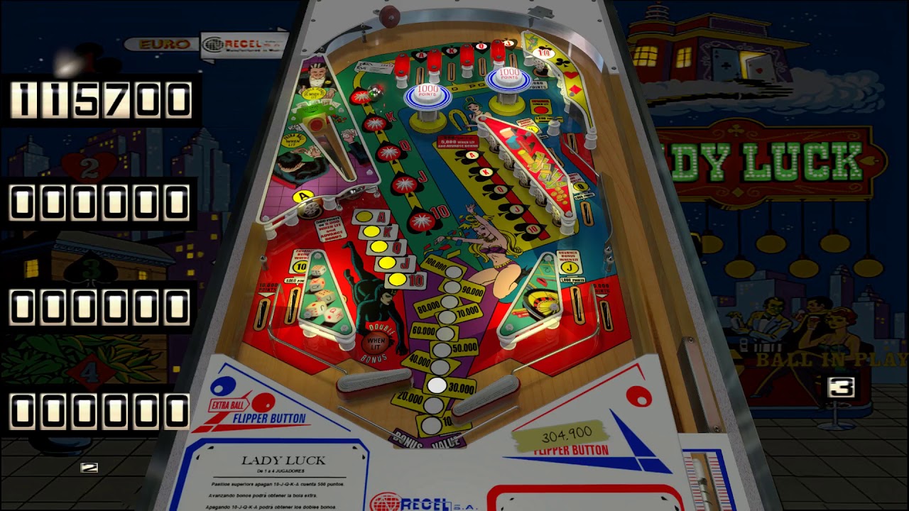 Lady Luck Recel Pinball VPX - YouTube