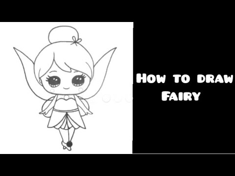 How to draw cute fairy 😍💖 let's draw cute fairy 💖💖 - YouTube
