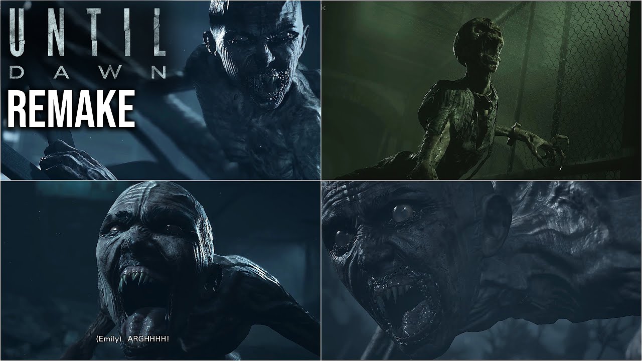 Until Dawn Remake - ALL WENDIGO MONSTER ENCOUNTERS & Chase Sequences ...