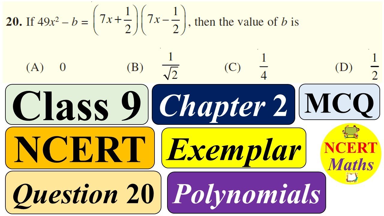 NCERT Exemplar Class 9 Maths Chapter 2 | Question 20 | MCQ | Exercise 2 ...