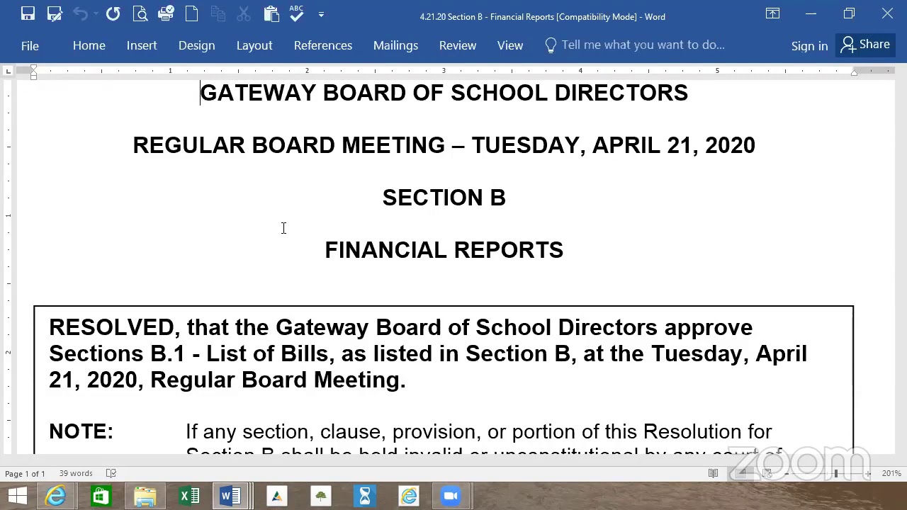 Gateway School Board Regular Meeting 4212020 - YouTube