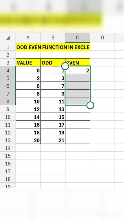 ODD EVEN IN EXCEL | ODD EVEN KESE NIKALE | #SHORT #ODD #EVEN - YouTube