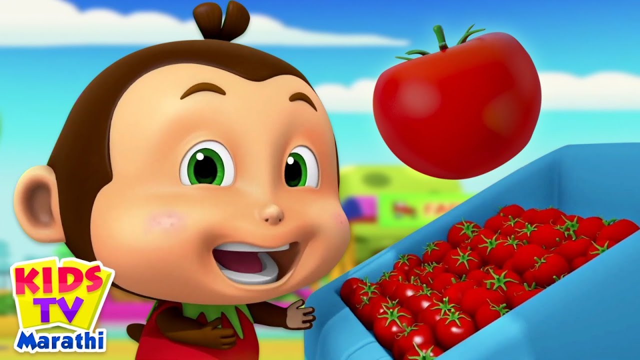 Vegetable Song, भाजी घ्या भाजी, Marathi Rhymes and Cartoon Video ...