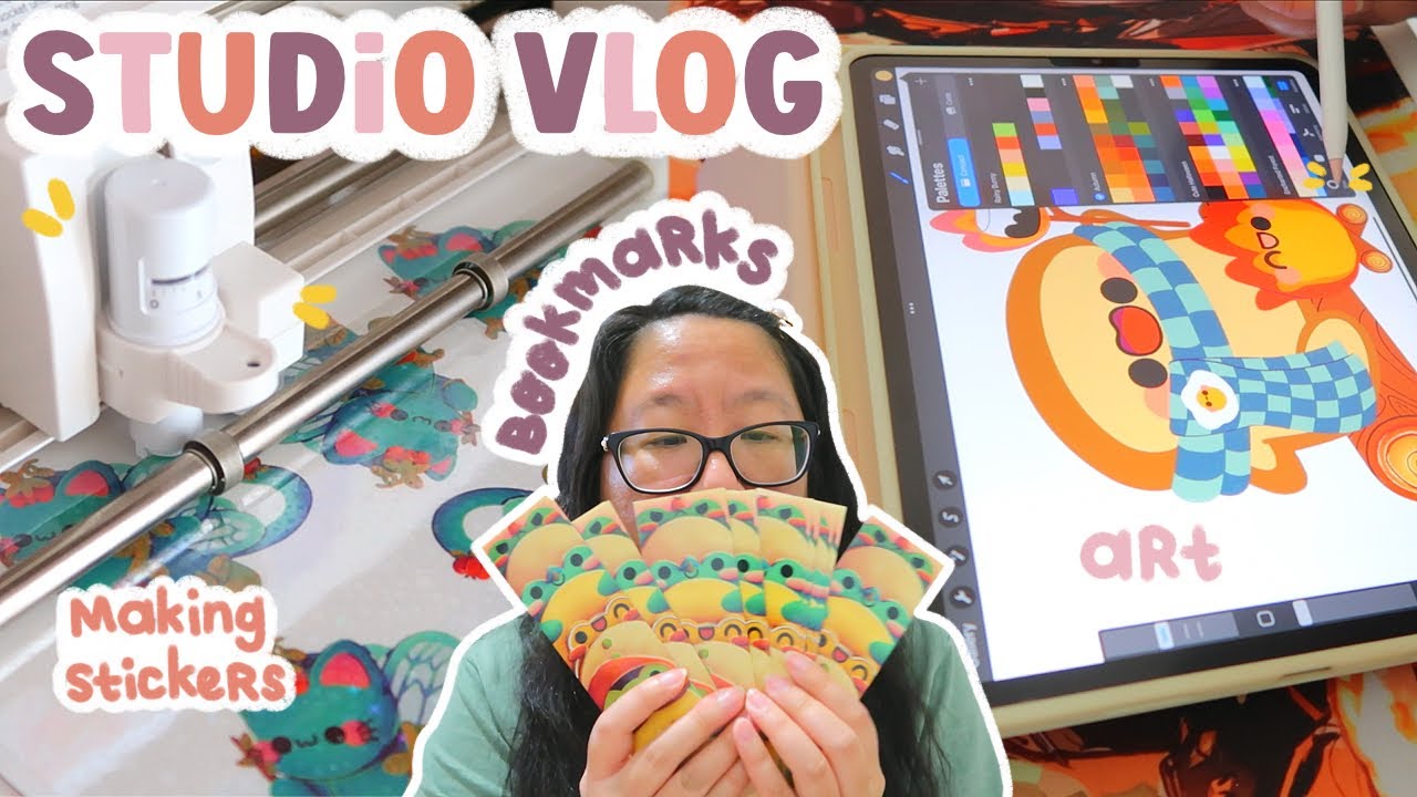Making Bookmarks And Stickers, And Working on Some Art - YouTube