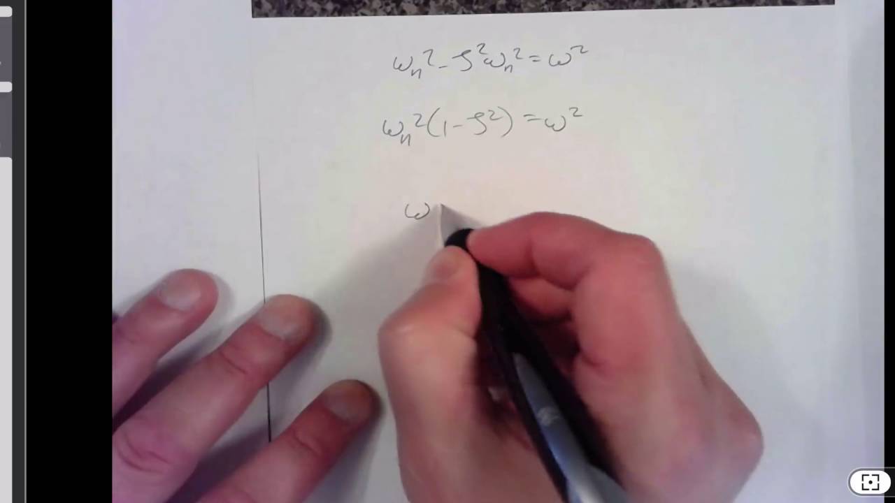 Mass/Spring/Damper Review Part 4: Damped natural frequency and Impulse ...