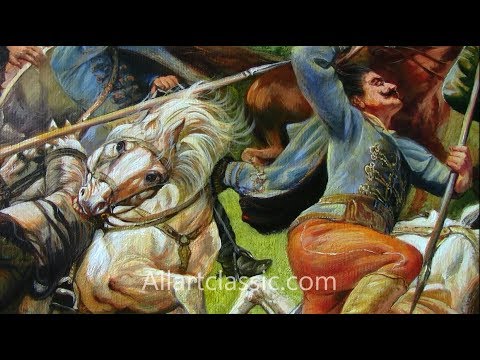 Battle Scene Oil Painting - YouTube