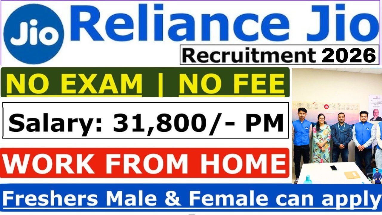 Reliance Jio Recruitment 2026 | Reliance Work from Home Jobs 2026 ...