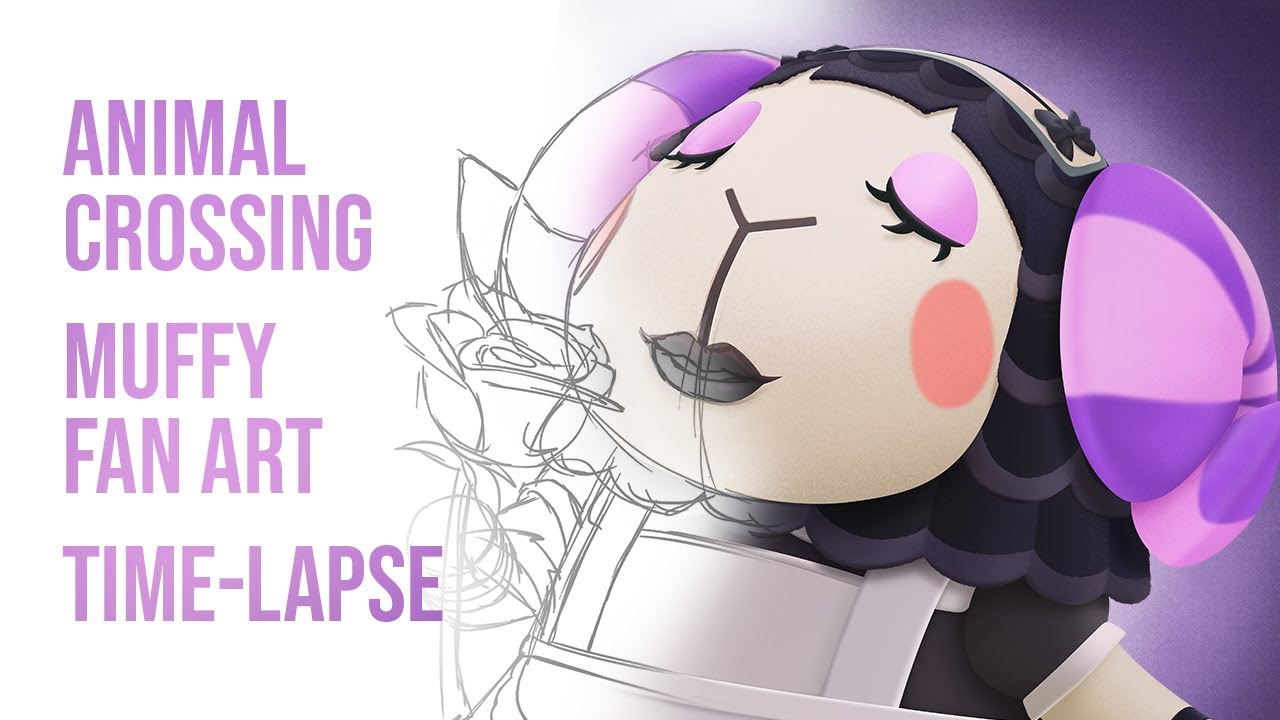 Animal Crossing: Muffy Fan Art Time-lapse - YouTube