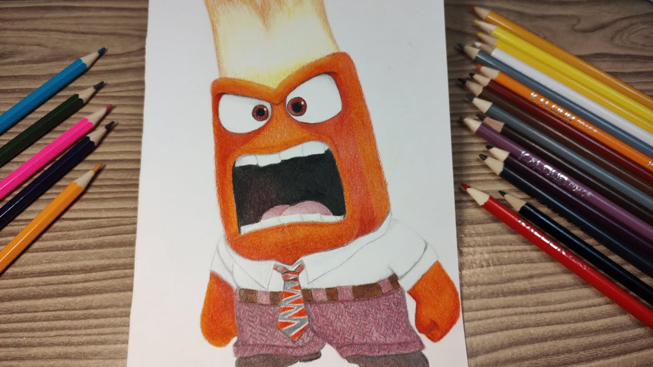 Dibujando a FURIA de INTENSAMENTE | Disney | - YouTube