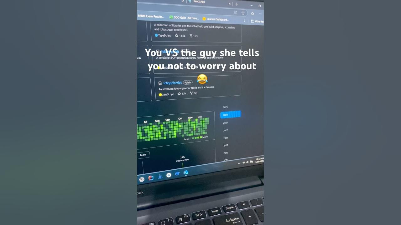 You VS the guy she tells you not to worry about 😂 #programming #coding #github #ai #pc - YouTube