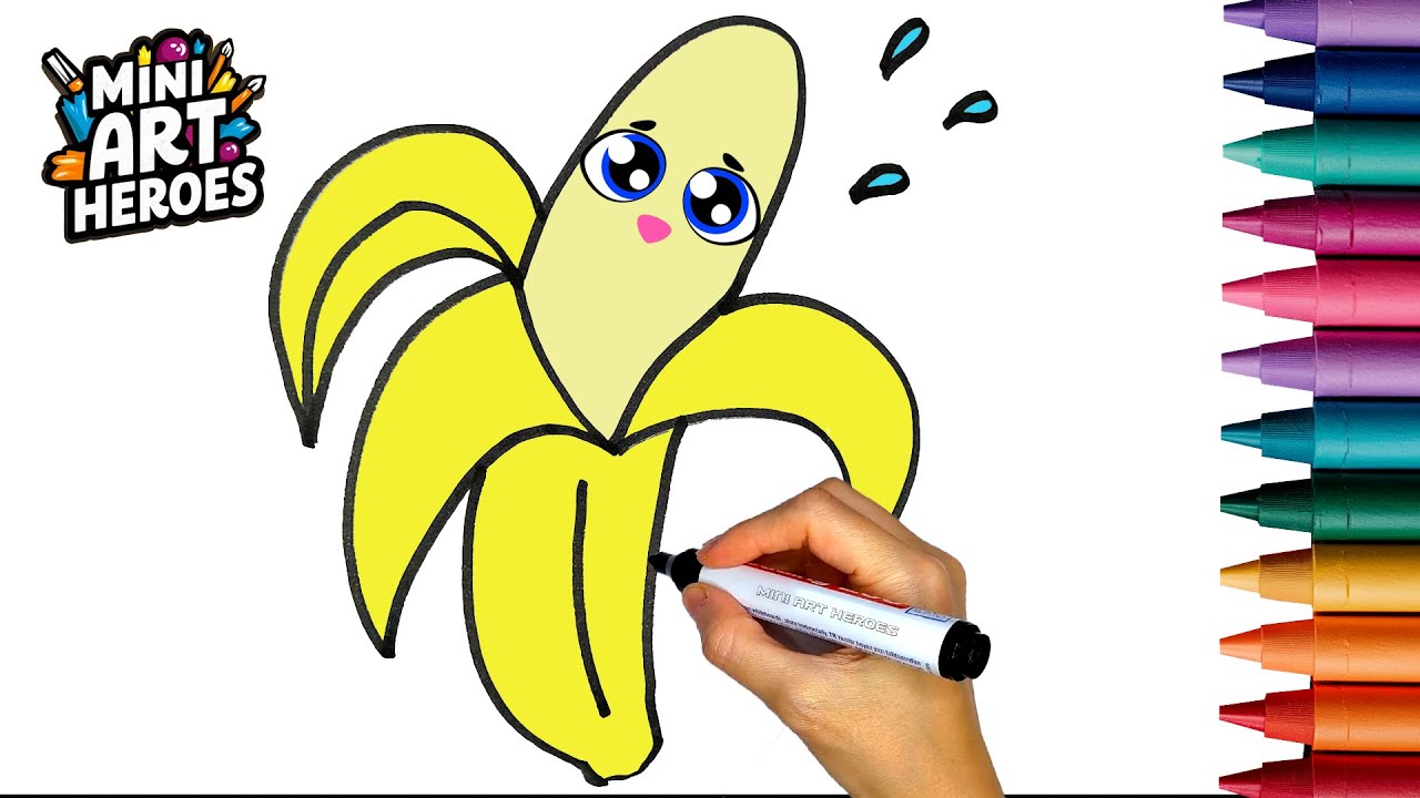How to Draw a Shy Banana | Mini Art Heroes - YouTube