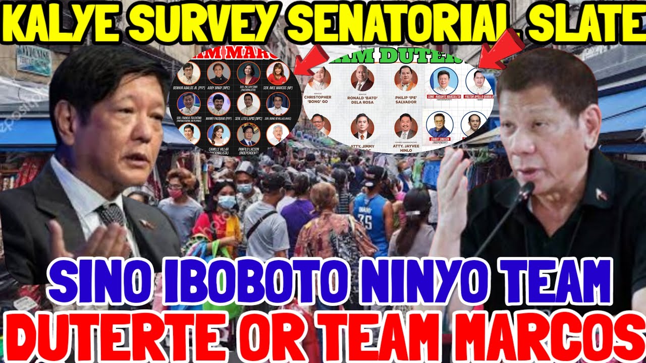LIVE KALYE SURVEY FOR SENATORIAL SINO NAPUPUSUAN MO TEAM DUTERTE TEAM ...