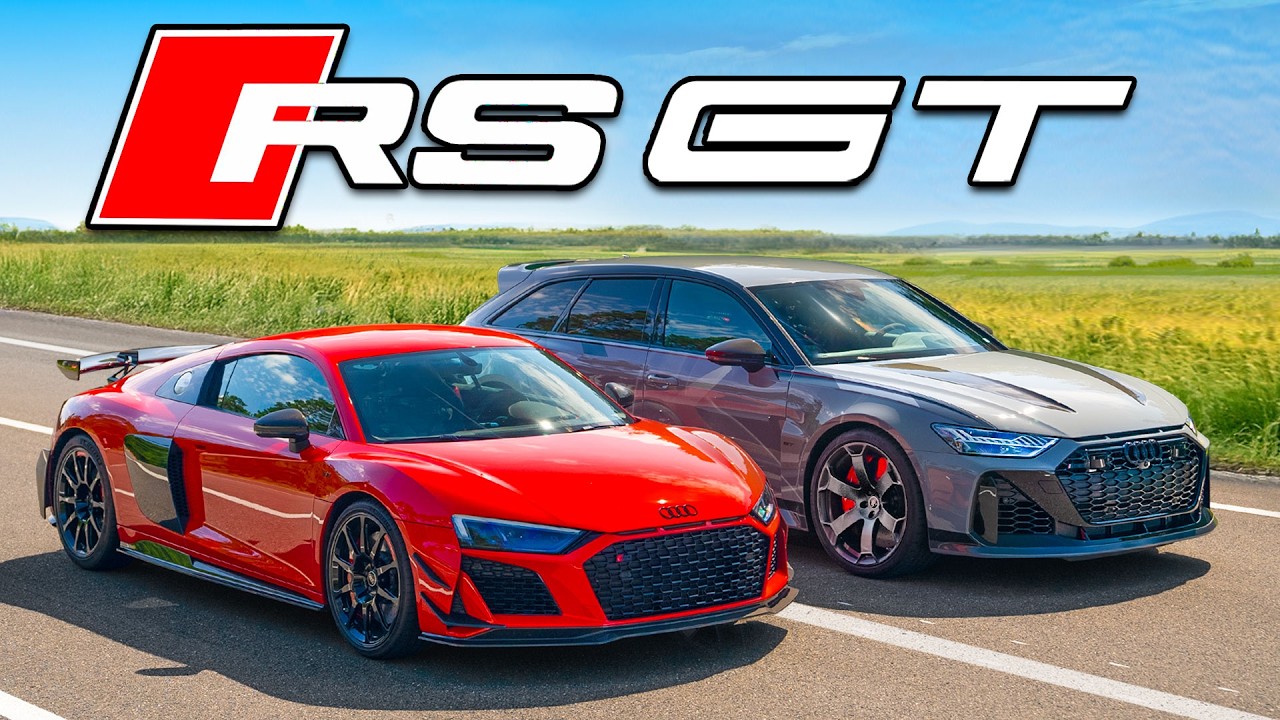 New Audi RS6 GT v R8 GT: DRAG RACE - YouTube