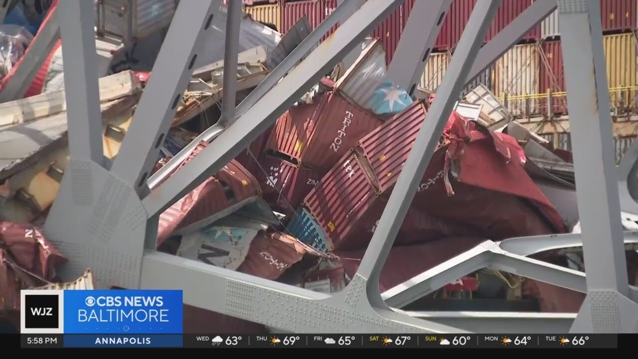 Progress made as 1,100 tons of steel removed from Key Bridge collapse ...