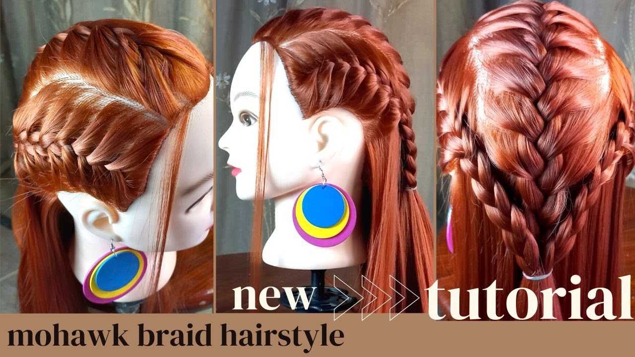 How to do French braid French Mohawk Braid |braided mohawk ponytail ...