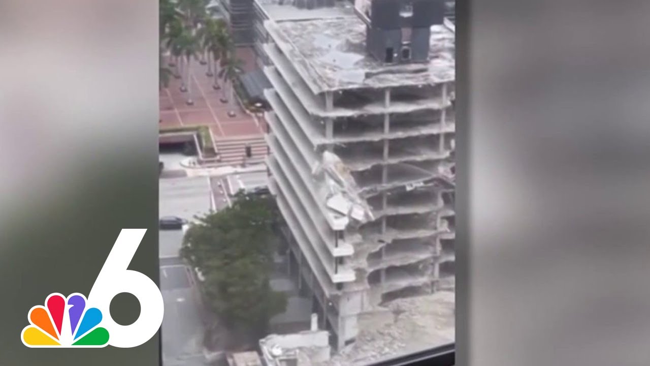 HUGE concrete slab FALLS off building in Brickell causing new ...