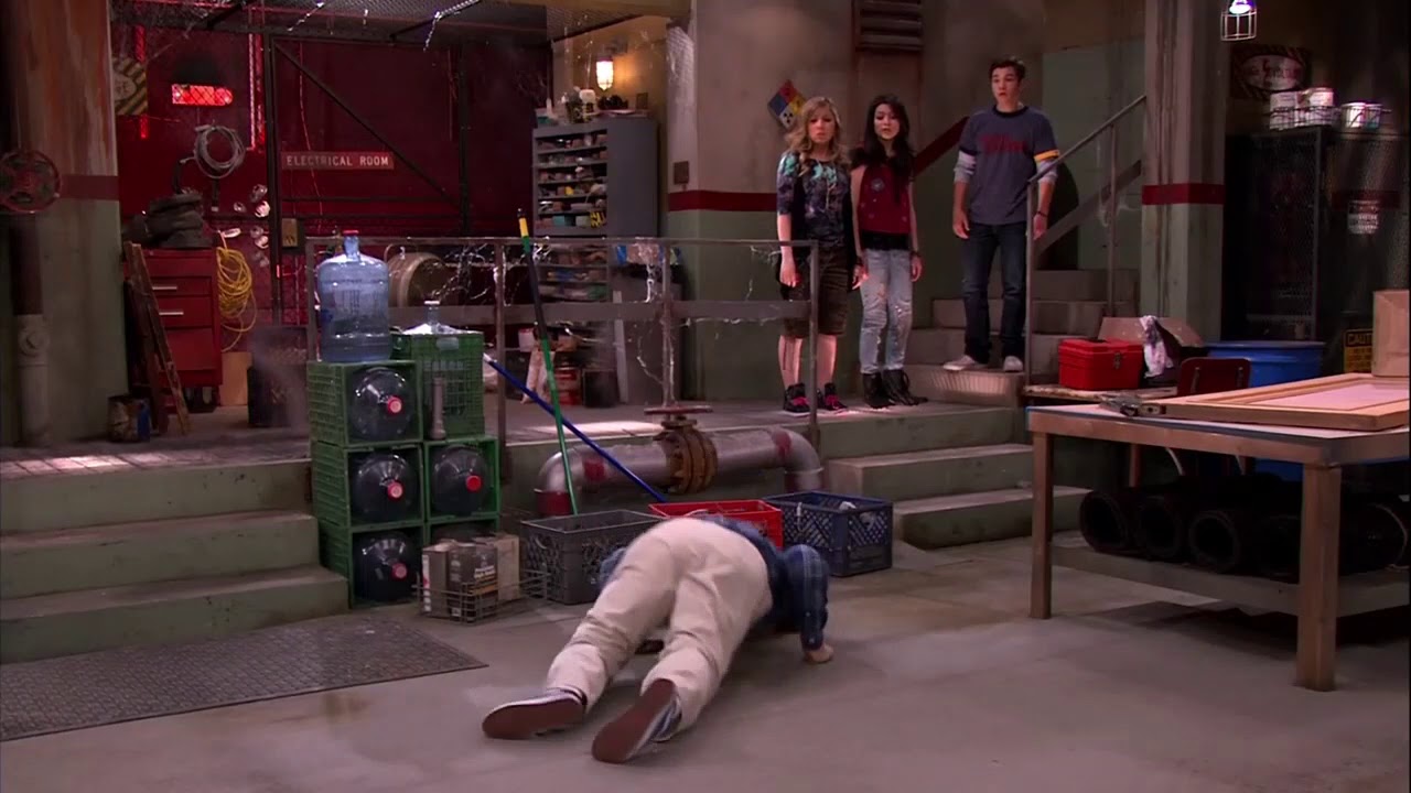 Gibby falls from the ceiling - YouTube