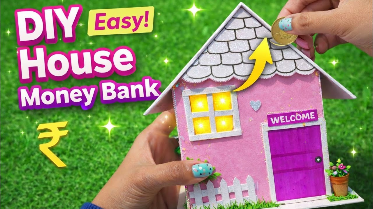 DIY House Money Bank 🏠 | Easy Paper Money Saving Box | Best Saving Idea ...