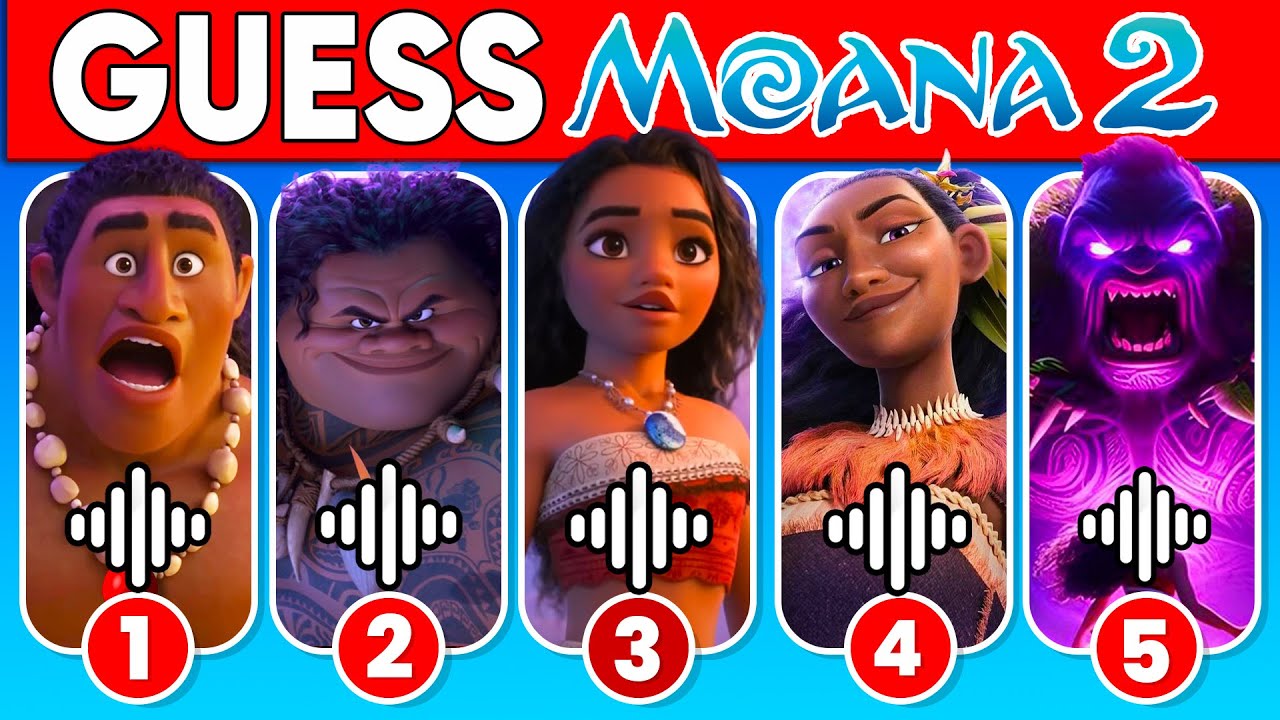 Guess The Moana 2 Characters by Voice! 🌺🏝️🌊 | Moana 2 Movie PUP QUIZ ...