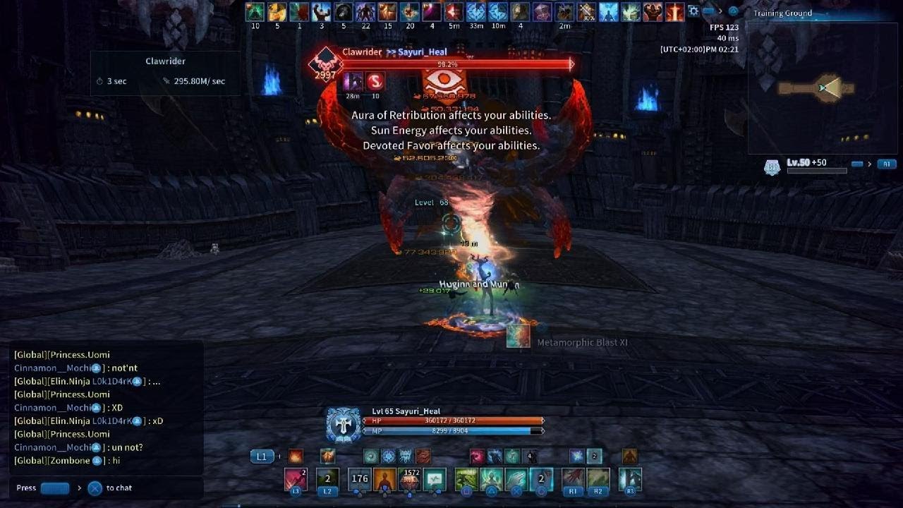 TERA console Priest petrax train on crab - YouTube