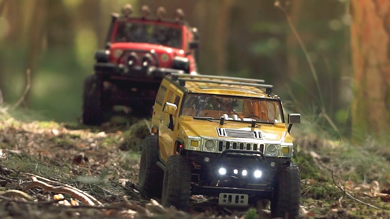 EPIC Off-Road Scale Adventure || CUSTOM Axial HUMMER H2 and JEEP ...