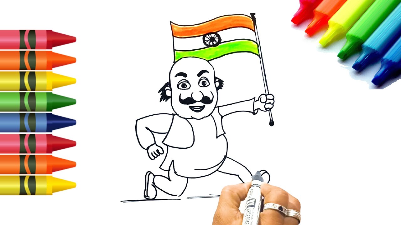 How To Draw Simple & Easy Motu | Drawing Tutorial | By Kailash ...