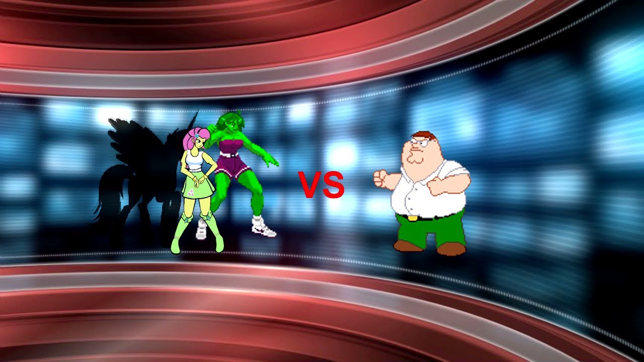MUGEN 1.1 - EQG Fluttershy & She-Hulk Vs. Peter Griffin 71113 - YouTube