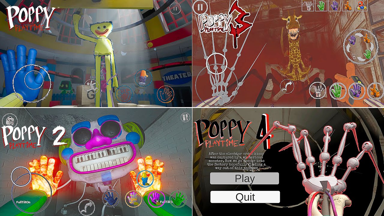Watch All The New Jumpscares In Poppy Playtime 1-2-3-4 Mobile Full Game ...