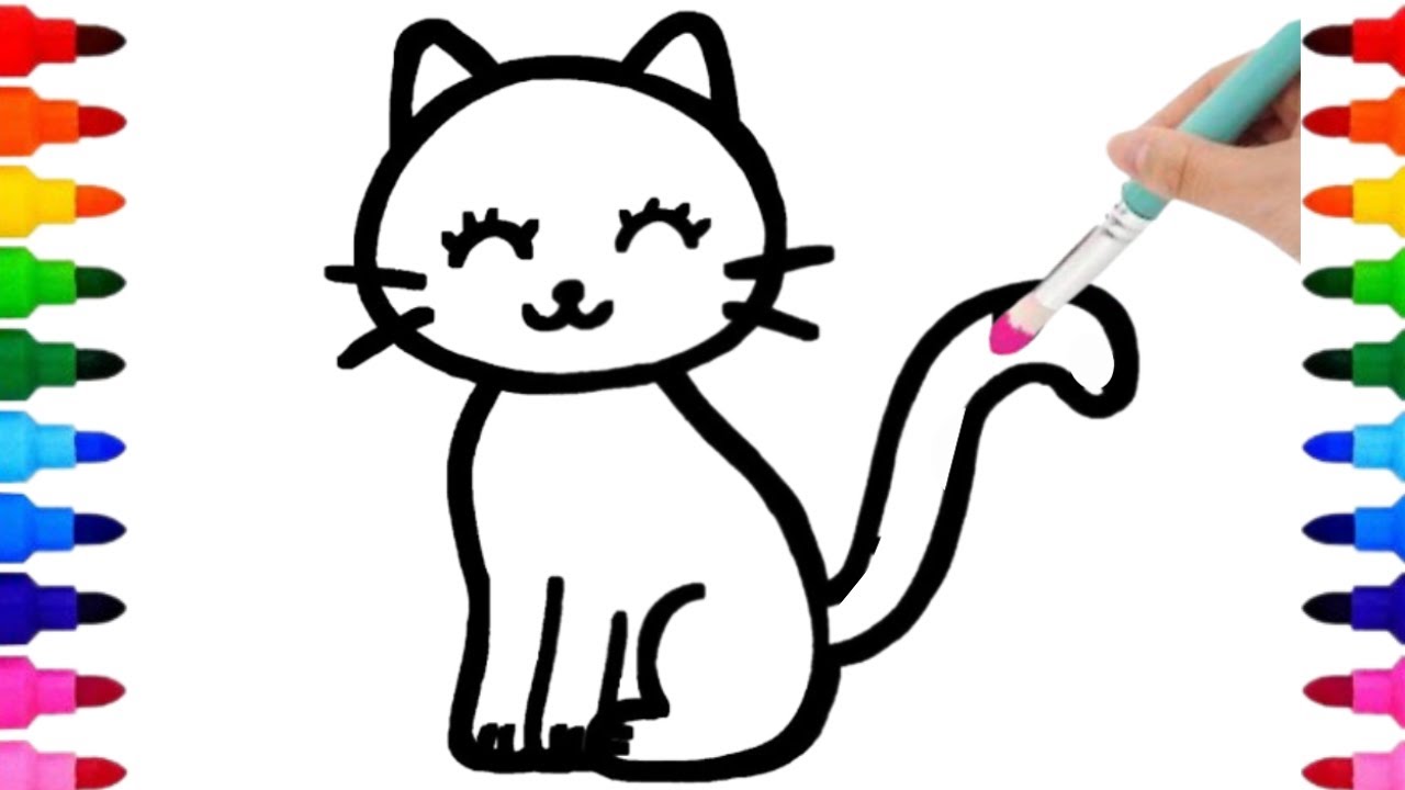 Qanday qilib mushuk, uy va qo'llarni chizish mumkin| How to Draw a ...