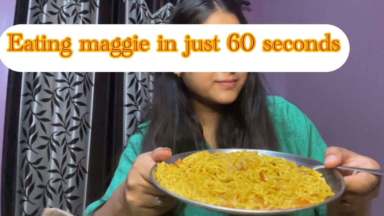 Maggie Challenge| Eating maggie in 60 seconds - YouTube