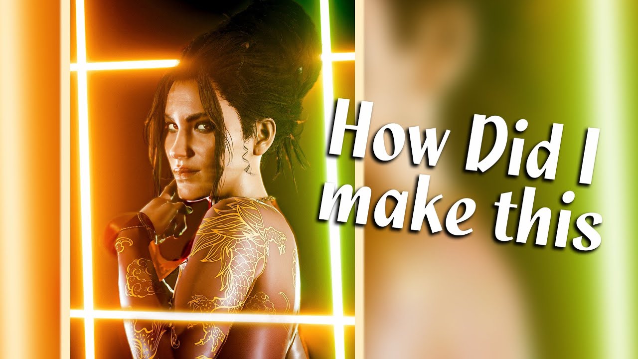 How did I make this beautiful shot of Lady Panam with Neon Lights... 💚 ...