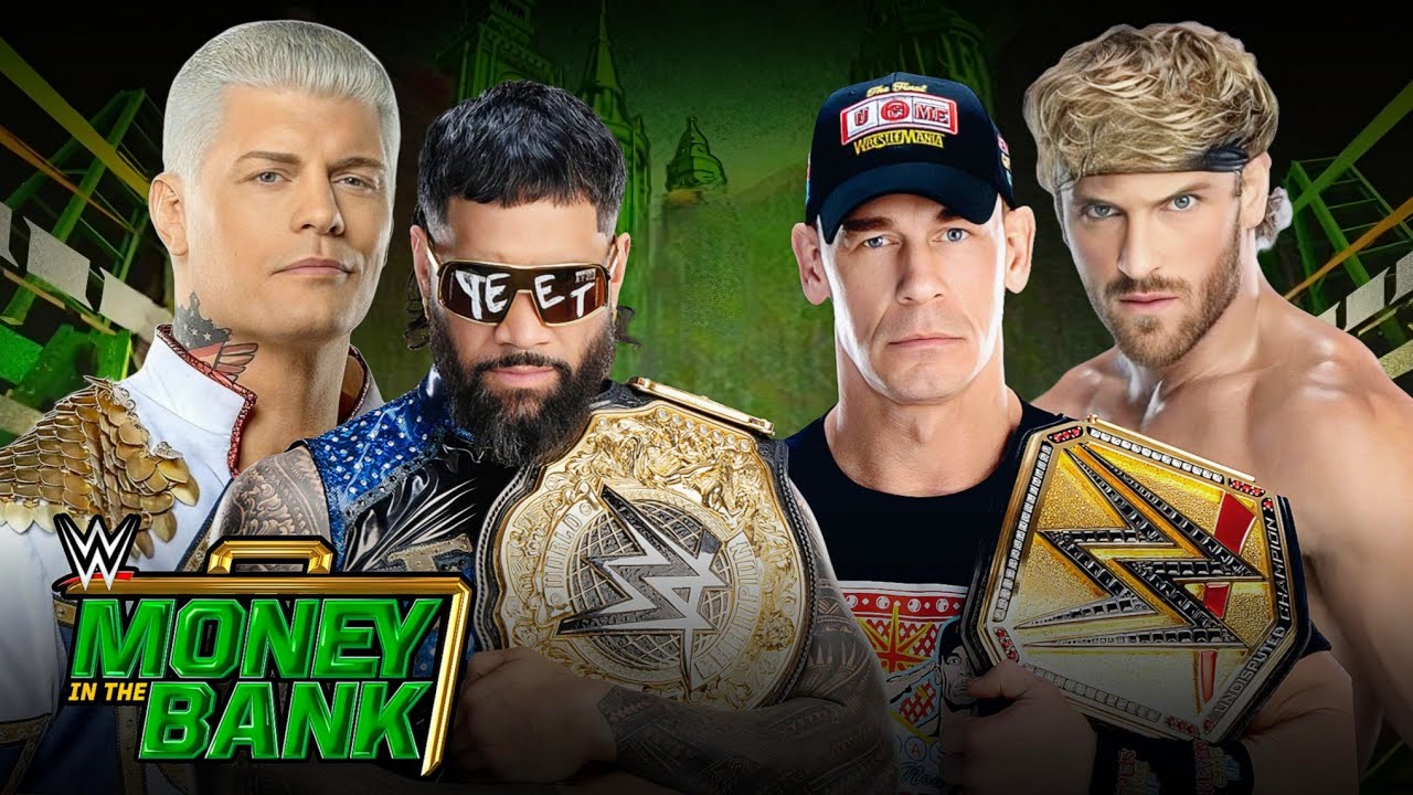 Jey Uso & Cody Rhodes vs John Cena & Logan Paul Full Match WWE Money in ...