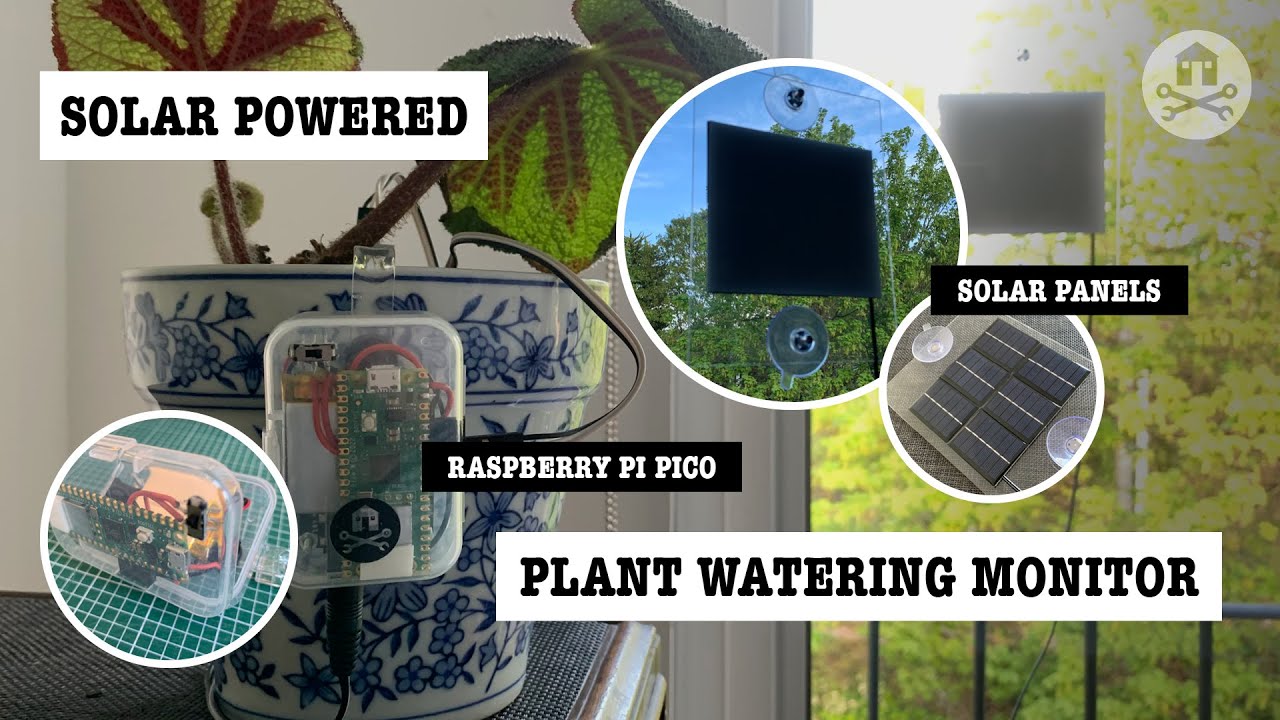 Solar-powered Raspberry Pi Pico plant watering monitor project - YouTube