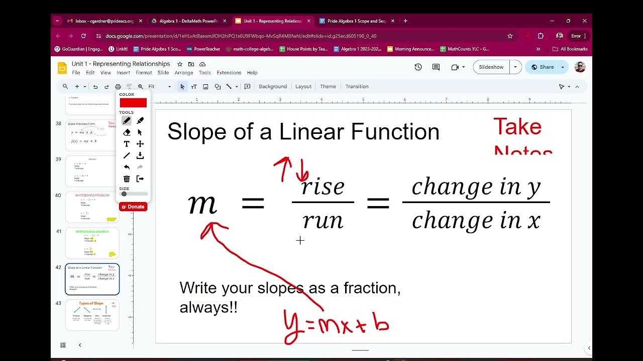 Lesson 2 Linear Functions and Graphing - YouTube