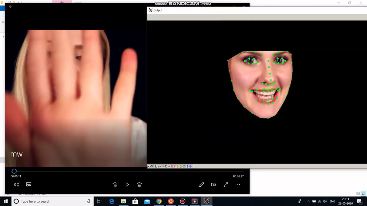 Opencv Python Face Recognition And Facial Landmark Plotting Youtube