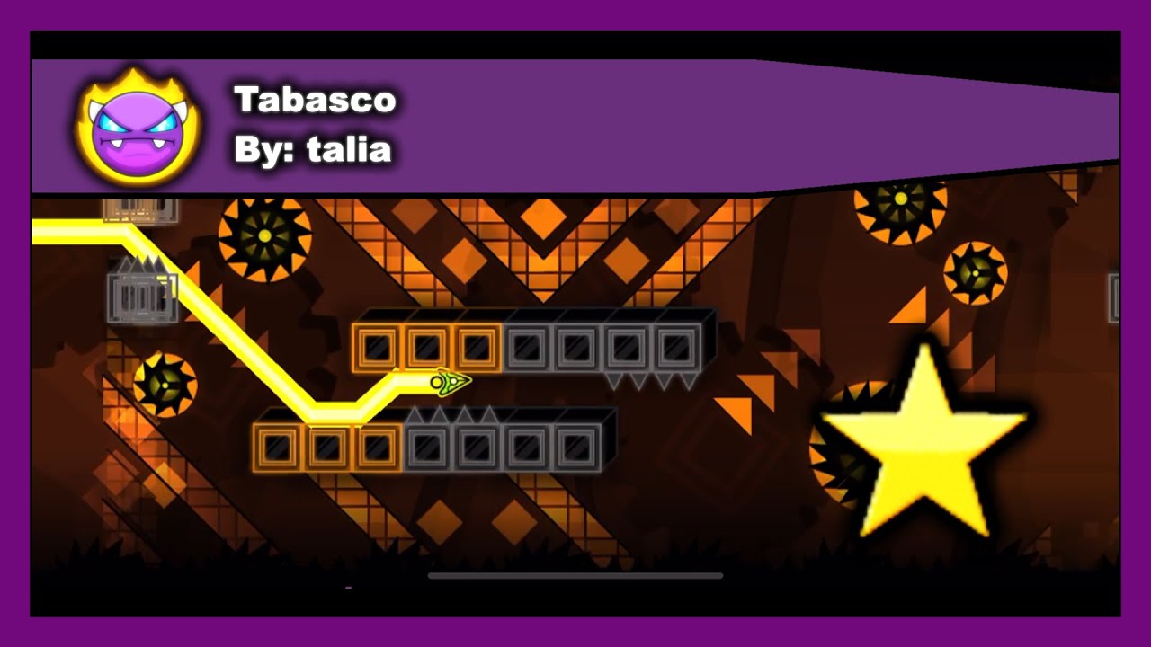 [DEMON LEVEL] Geometry Dash - Tabasco by talia 100% Complete - YouTube