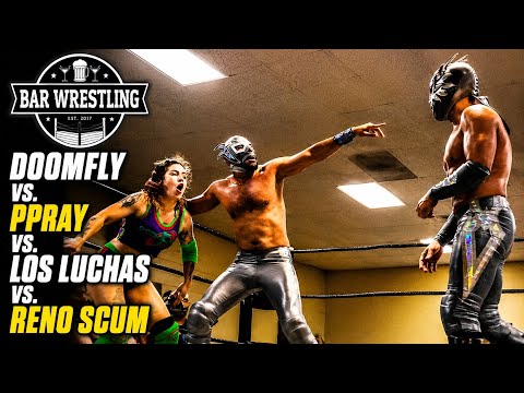 DoomFly vs. PPRay vs. Los Luchas vs. Reno SCUM | 4-Way Intergender Tag Team Mayhem! | Bar Wrestling