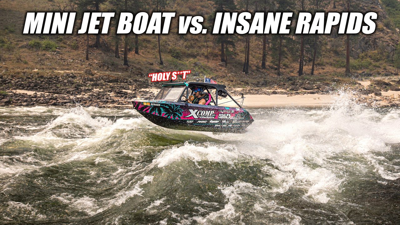 Mini Supercharged Jet Boats Take On HUGE RAPIDS!!! (Mini Boat Mafia ...